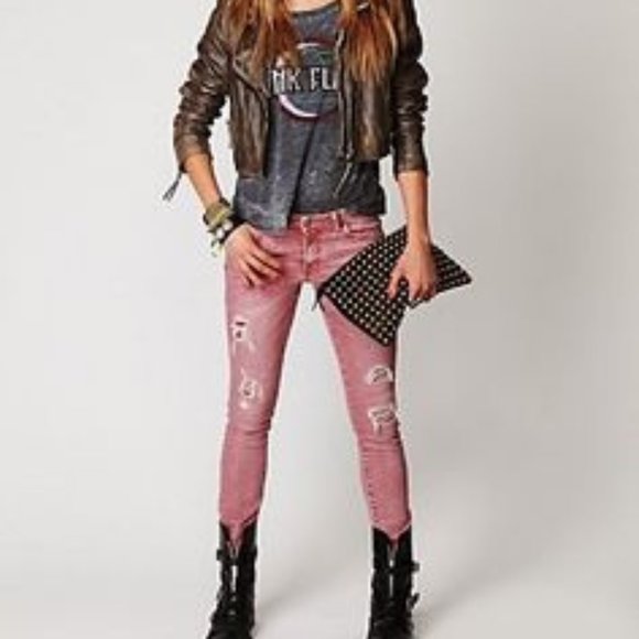 Free People | Jeans | M2f Free People Redwood Distressed Skinny Jeans ...